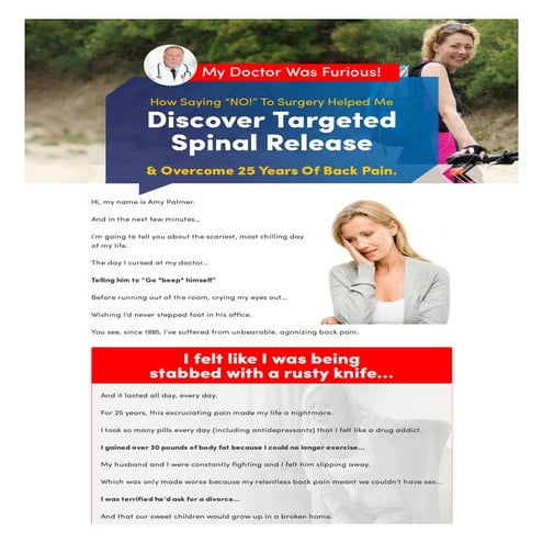 Breakthrough in back pain treatment | Back pain Breakthrough Reviews | PDF