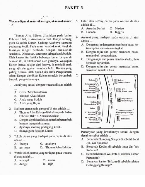 Latihan soal ujian nasional matematika sd | PDF