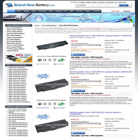 SONY VGP-BPS9 Battery | PDF