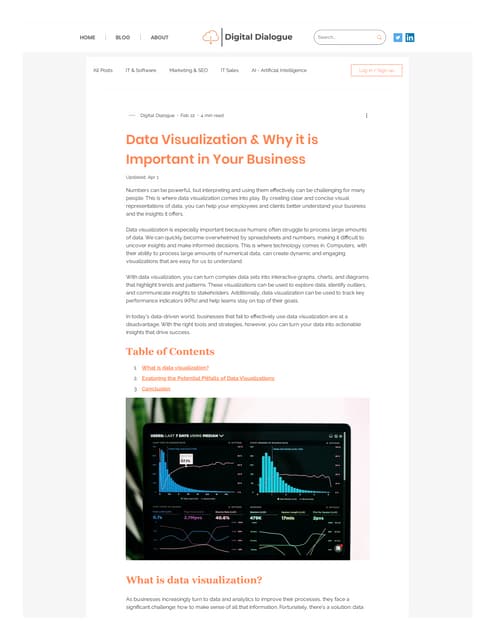 The Power Of Data Visualization Transforming Data Into Actionable