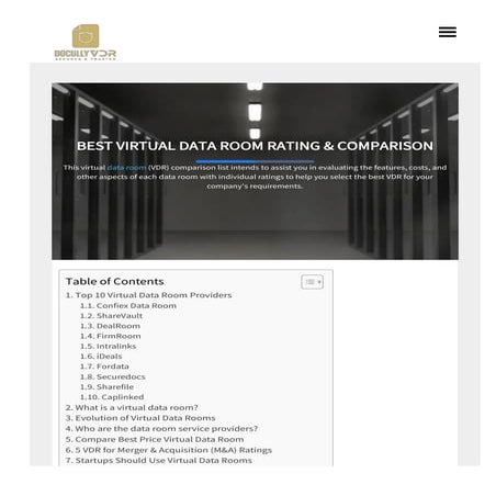 Key Factors Behind Data Room Investor Ratings | PPTX