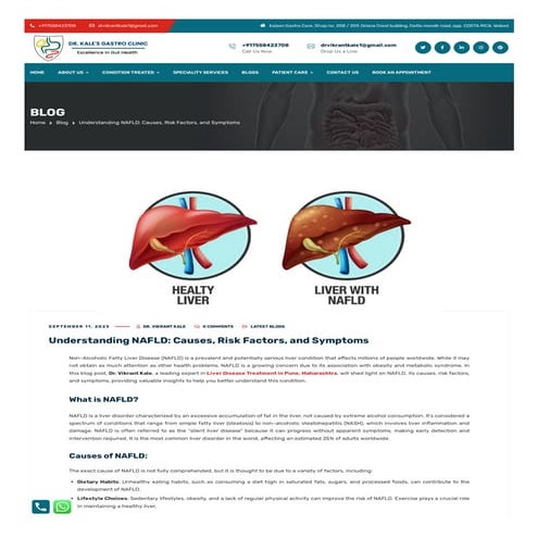 Understanding NAFLD: Causes, Risk Factors, and Symptoms- Dr. Vikrant ...