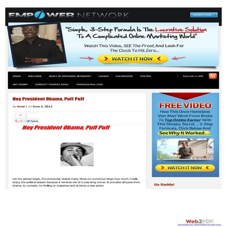 Hey President Obama, Puff Puff | PDF