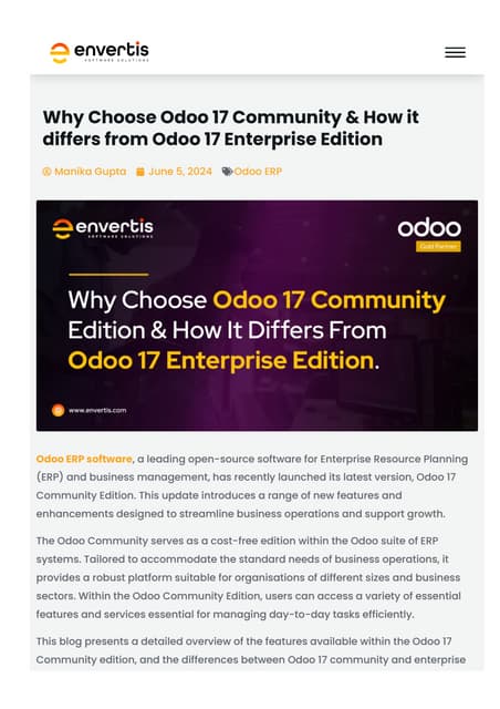 Odoo 18 Improved Dashboard App Odoo 18 Slides Pptx Operating Systems Computer Software