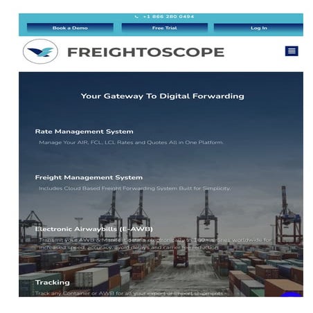 FreightOscope | Your Gateway to Digital Forwarding | PDF