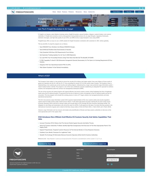 Electronic AWB | Electronic Air Waybill - Freightoscope | PDF