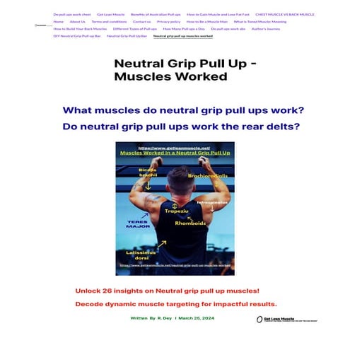 What muscles do neutral grip pull-ups work: Neutral grip pull up ...