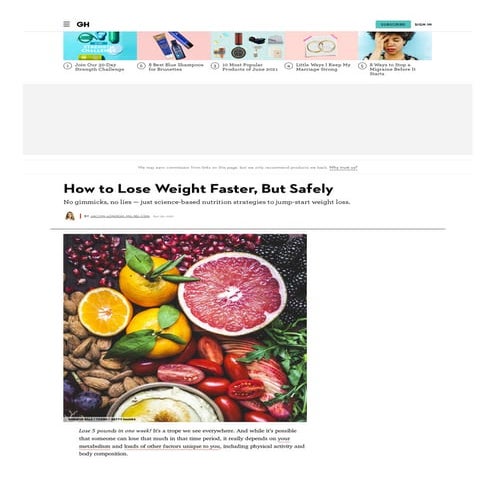 How to Lose Weight Faster, But Safely | PDF