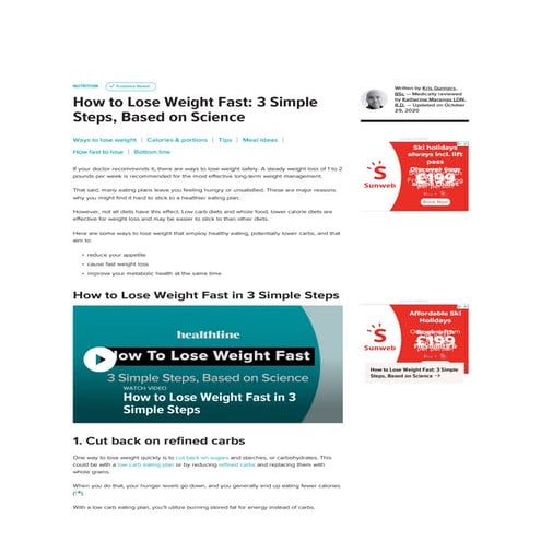 A detailed guide to lose weight fast | PDF