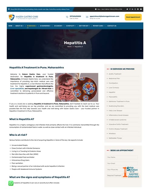 Hepatitis A – Causes, Symptoms, Treatment and Prevention | PDF