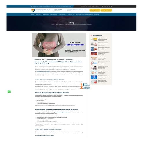 Mucus in Stool: When to Worry and When to See a GI Specialist | PDF