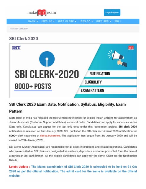 SBI SO EXAM | PPT