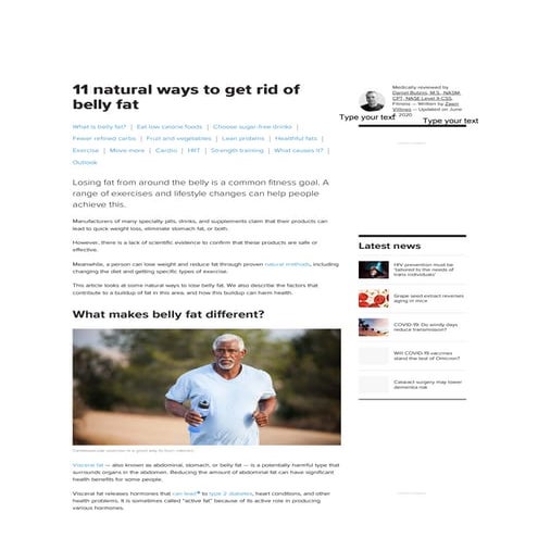 natural ways to get rid of belly fat | PDF