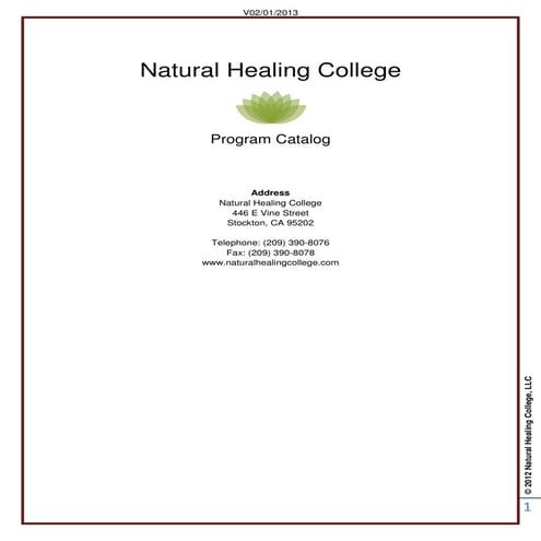 Www.Naturalhealingcollege.Com_NHC_Free_Catalog | PDF