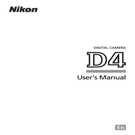 Nikon D4 pdf manuals_dslr_ | PPT