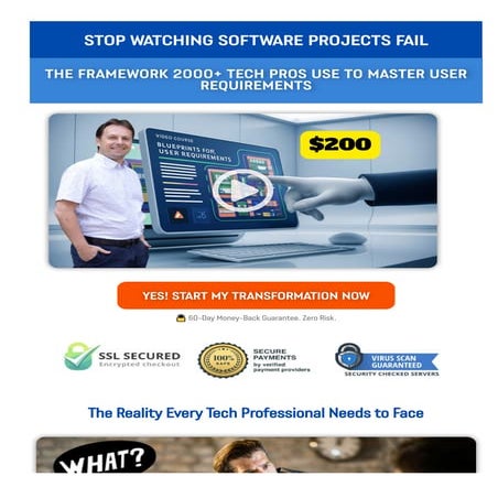 “User Requirements Masterclass – Exclusive Member Area & Step-by-Step ...