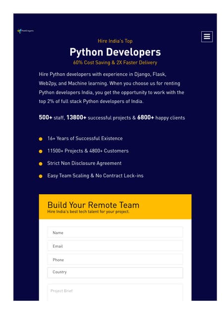 Hire Python Developer Pdf