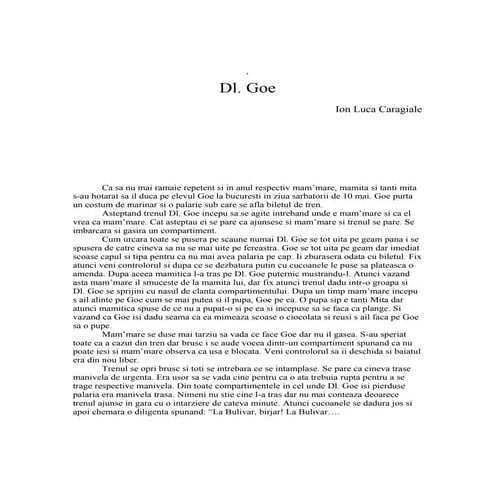 Dl.Goe Rezumat | DOC