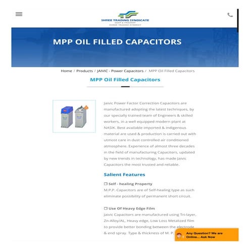 MPP Oil Filled Capacitors | PDF