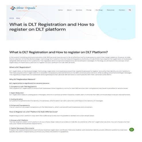 What is DLT SMS? DLT Registration Fees? DLT Platform? | PDF | Internet ...