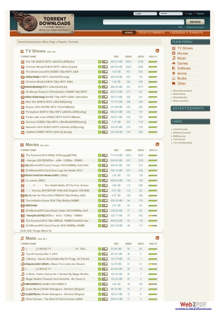 Torrent Downloads - download free torrents!