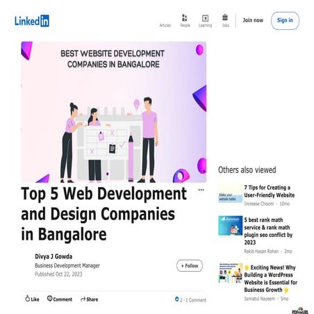 Top 5 Web Development and Design Companies in Bangalore | PDF | Web ...