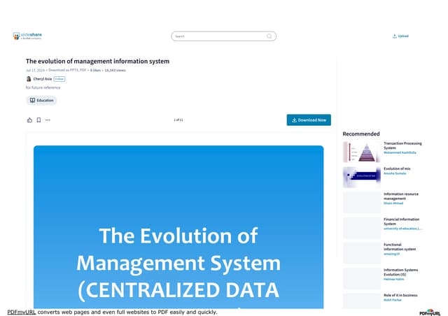 The evolution of management information system | PPTX