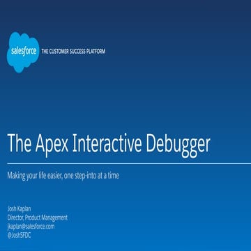 The Apex Interactive Debugger | PPT