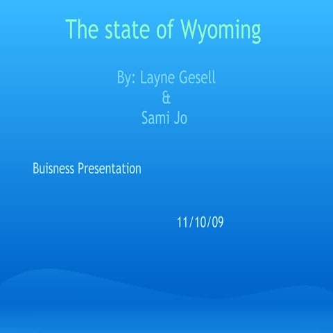 Wyoming[1] | PPT