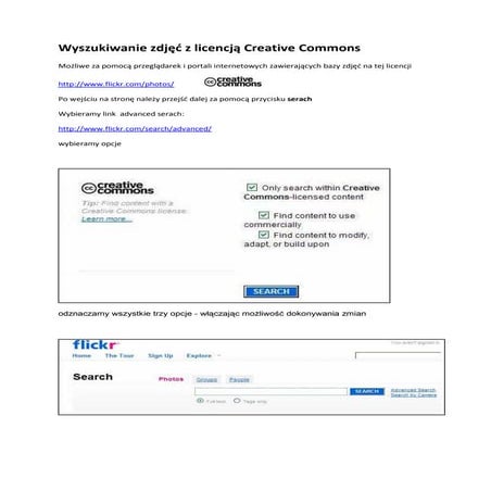 Wyszukiwanie Zdjęć Creative Commons | PDF