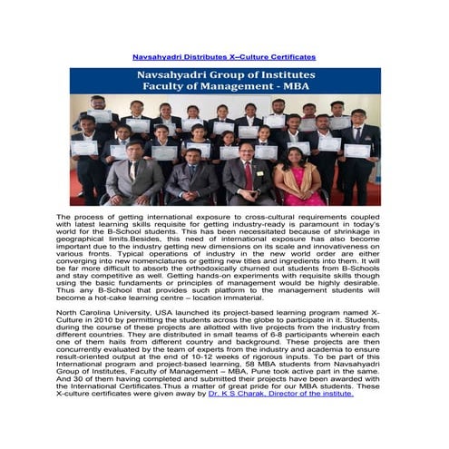 X culture certification | PDF