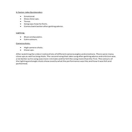 X factor homework | DOCX