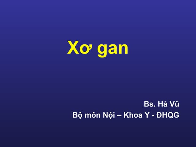 HỘI CHỨNG SUY TẾ BÀO GAN | PDF