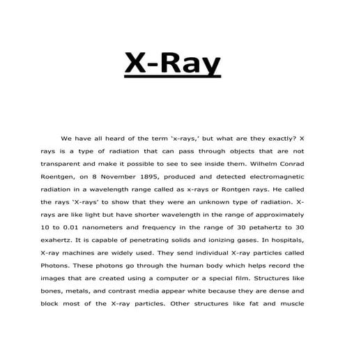X Ray[1] | DOCX