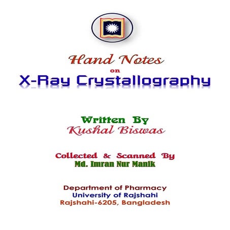 X ray Crystallography Manik | PDF