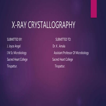 X-RAY CRYSTALLOGRAPHY.pptx