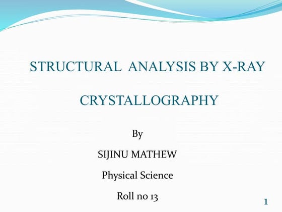 X ray powder diffraction | PPTX | Chemistry | Science
