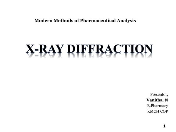 xray diffraction instrumentation | PPT