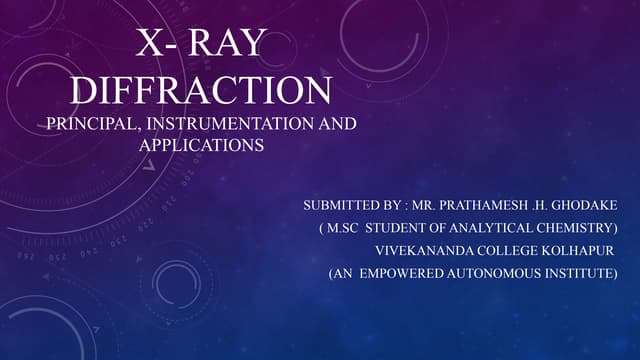XRD interpretation | PPTX
