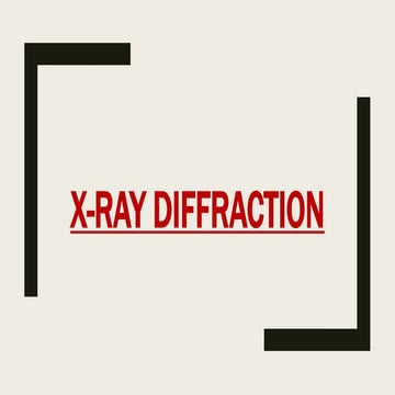 X-ray diffraction, basic principle, instruments, Bragg's law ...
