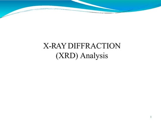X ray powder diffraction | PPTX | Chemistry | Science