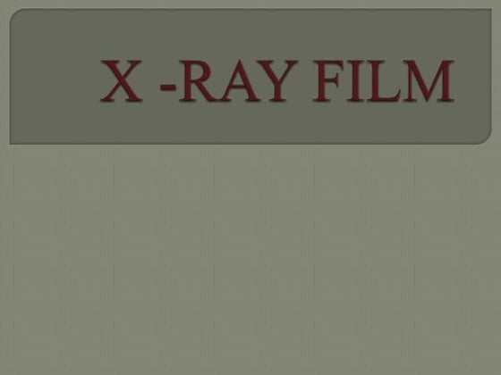 Radiographic Intensifying Screen | PPT