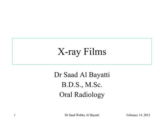 X-RAY ppt | PPTX