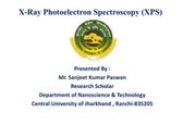 X ray photoelectron spectroscopy | PPT