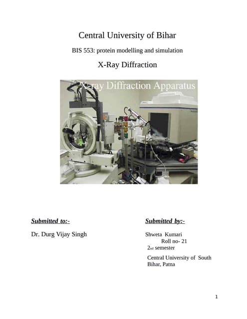 X ray diffraction method | PPTX