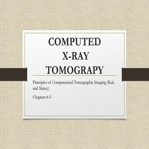 X ray tomography | PPTX
