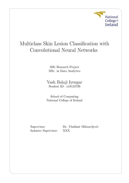 skin cancer detection using machine learning | PPTX