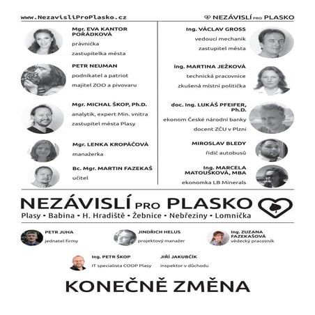 Kandidátka Nezávislí Pro Plasko 2022 Pdf