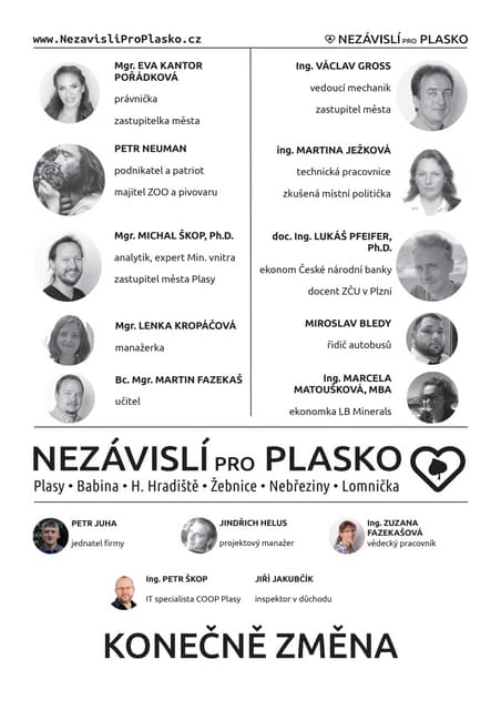 Kandidátka Nezávislí Pro Plasko 2022 Pdf