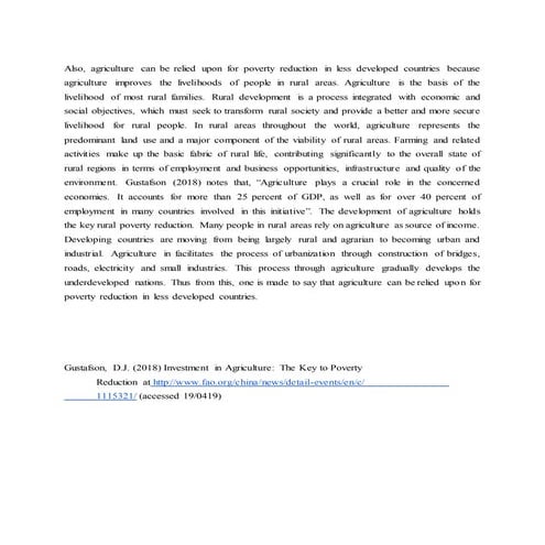 Agriculture and poverty reduction | PDF